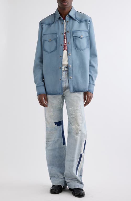 ACNE STUDIOS Acne Studios Trompe L'oeil Tape Loose Fit Wide Leg Jeans